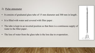 ATMOMETER AND PAN EVAPORATION | PPTX