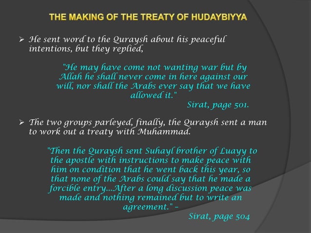 treaty of hudabiya | PPTX