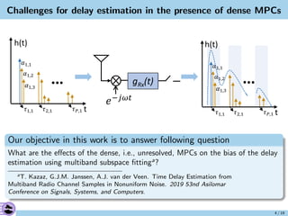 Analysis of multipath channel delay estimation using subspace fitting | PPT