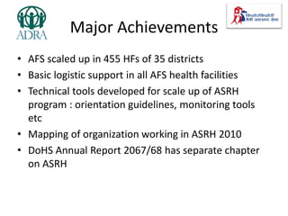 Adolescent Sexual and Reproduction Health Presentation | PDF