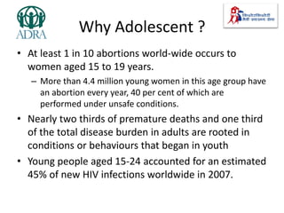 Adolescent Sexual and Reproduction Health Presentation | PDF