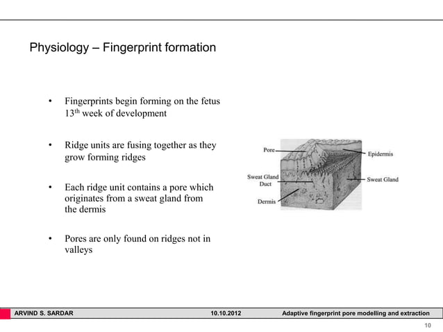finger print pore extraction methods | PPTX | Computing | Technology & Computing
