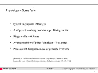 finger print pore extraction methods | PPTX