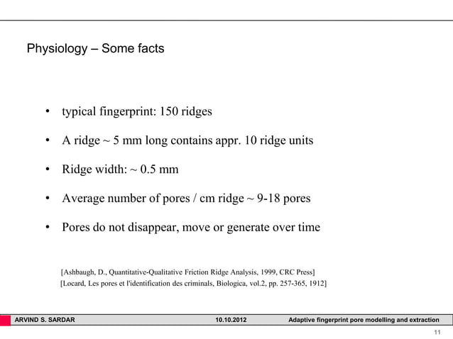 Finger Print Pore Extraction Methods Pptx Computing Technology And Computing
