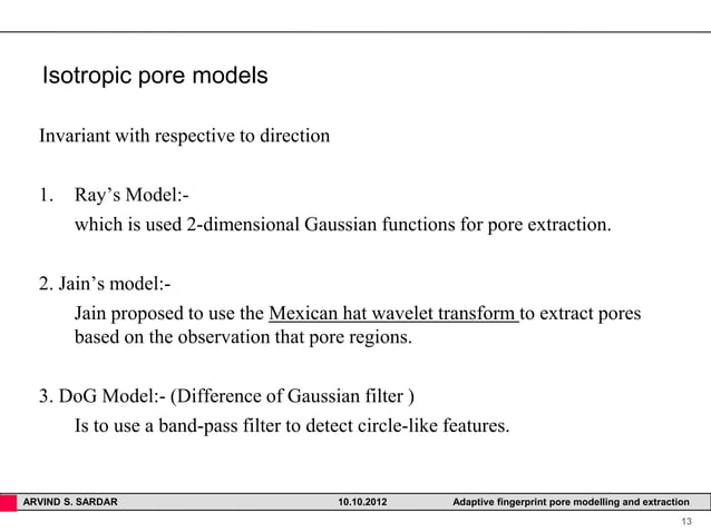 Finger Print Pore Extraction Methods Pptx Computing Technology And Computing