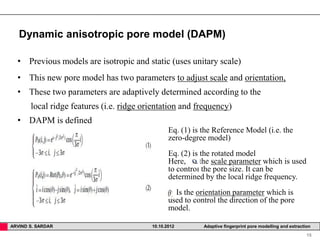 finger print pore extraction methods | PPTX | Computing | Technology & Computing