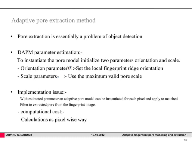Finger Print Pore Extraction Methods Pptx Computing Technology And Computing