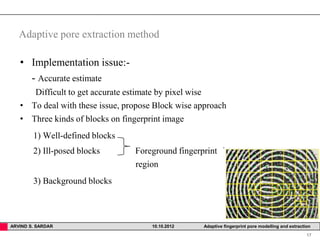 finger print pore extraction methods | PPTX | Computing | Technology & Computing