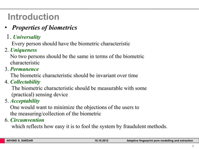 Finger Print Pore Extraction Methods Pptx Computing Technology And Computing