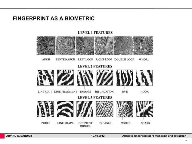finger print pore extraction methods | PPTX | Computing | Technology & Computing