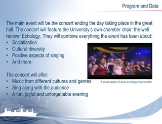 Music and Culture, Music Event Grant Project | PPTX