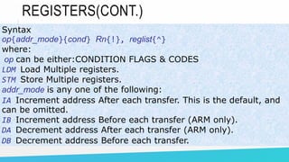 ARM Architecture Subroutine and Flags | PPT