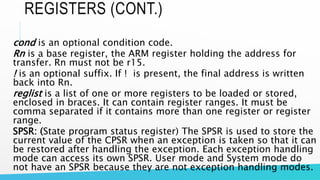 ARM Architecture Subroutine and Flags | PPT