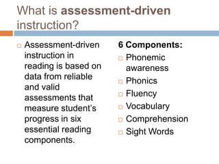 Assessment Driven Instruction | PPTX