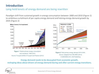 Assessment of Future Energy Demand, Overview Presentation | PDF
