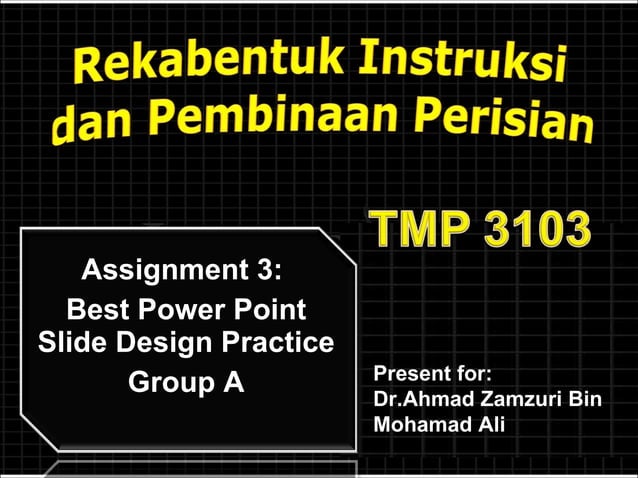 Presentation Assignment 3 2009 | PPT