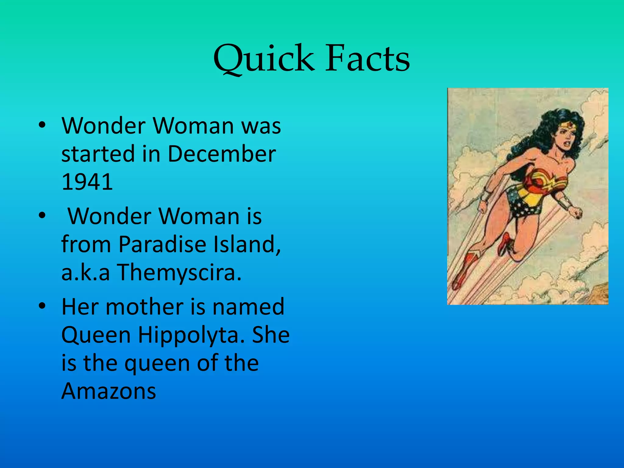 Presentation assignment wonder woman | PPTX