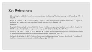 Semi-supervised Learning Survey - 20 years of evaluation | PPTX