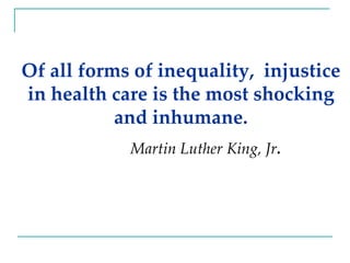 Are Social Injustice and Racism Killing People on a Grand Scale? | PPT