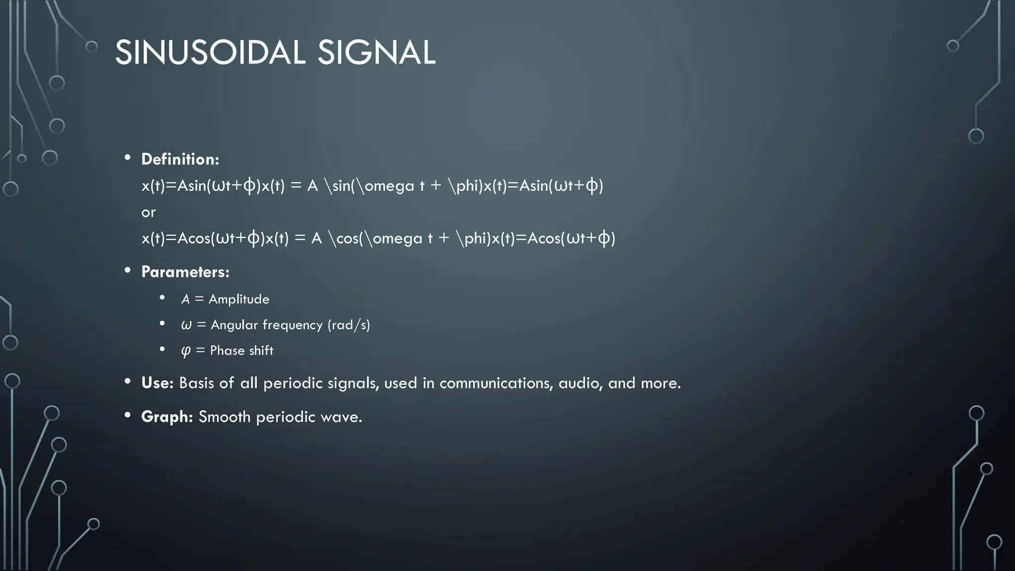 Types of elementary signals presentation | PPT