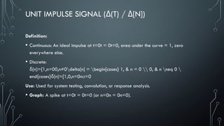 Types of elementary signals presentation | PPTX