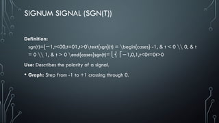 Types of elementary signals presentation | PPT