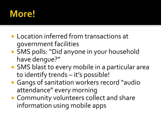 Using cell phones for data collection and monitoring | PPT