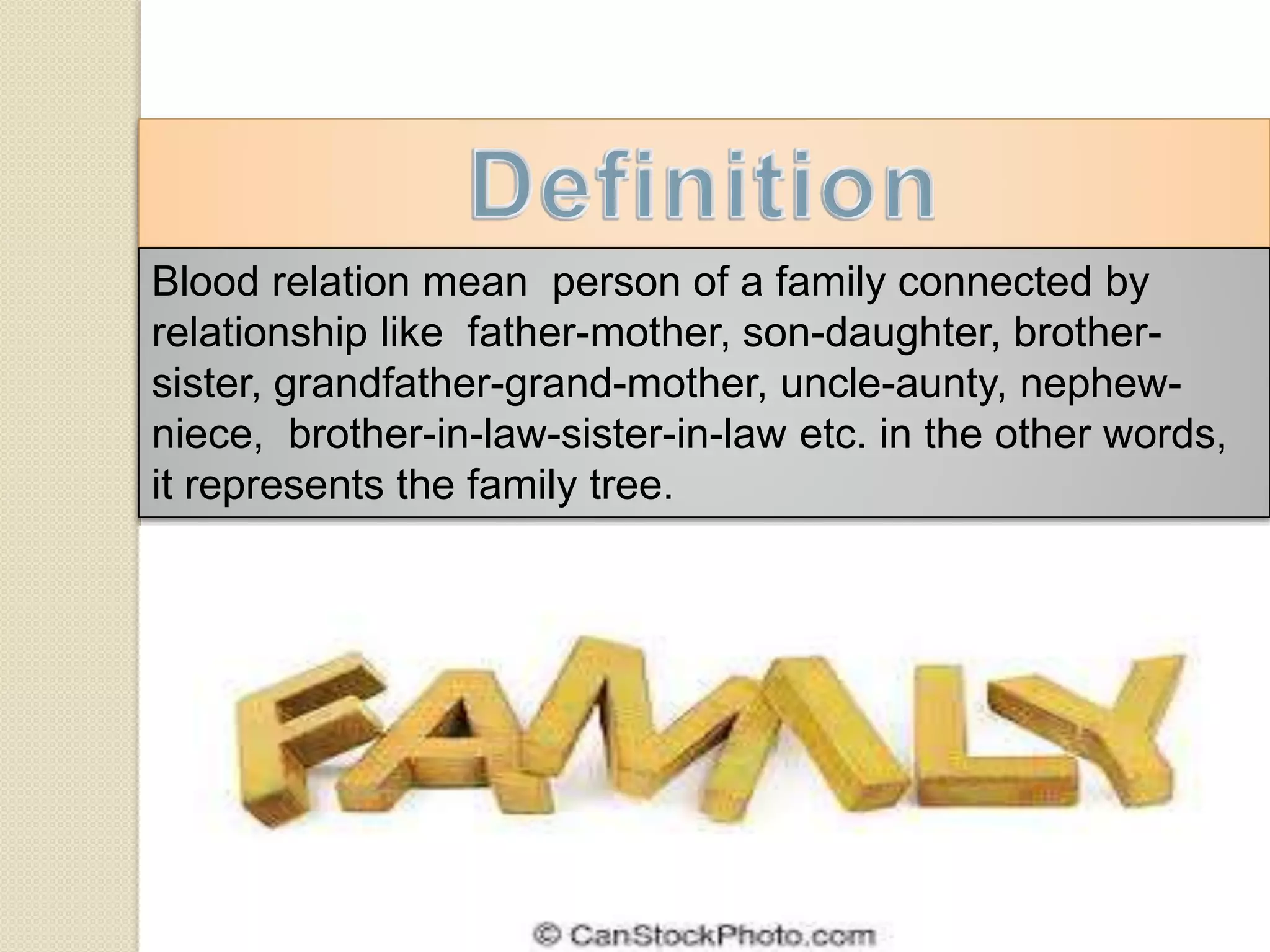 Blood Relation | PPTX