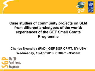 Charles Onyango NYANDIGA "Case studies of community projects on ...