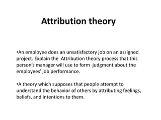 Attribution Theories | PPTX