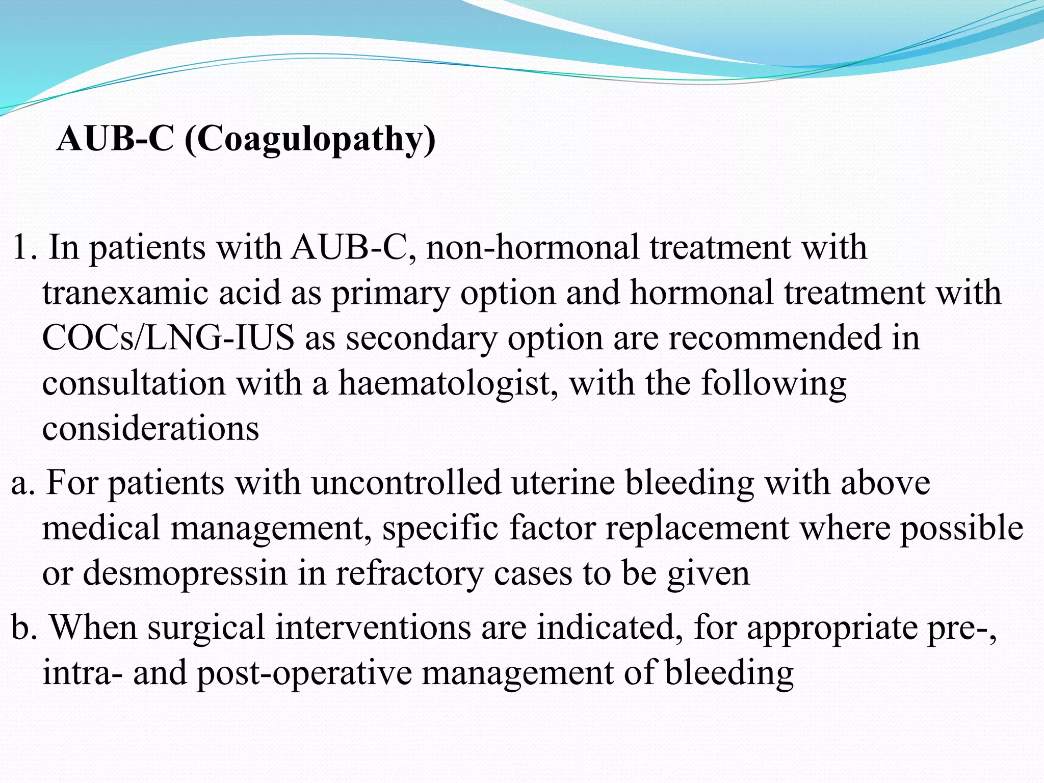Abnormal uterine Bleeding | PPTX | Infertility | Reproductive Health