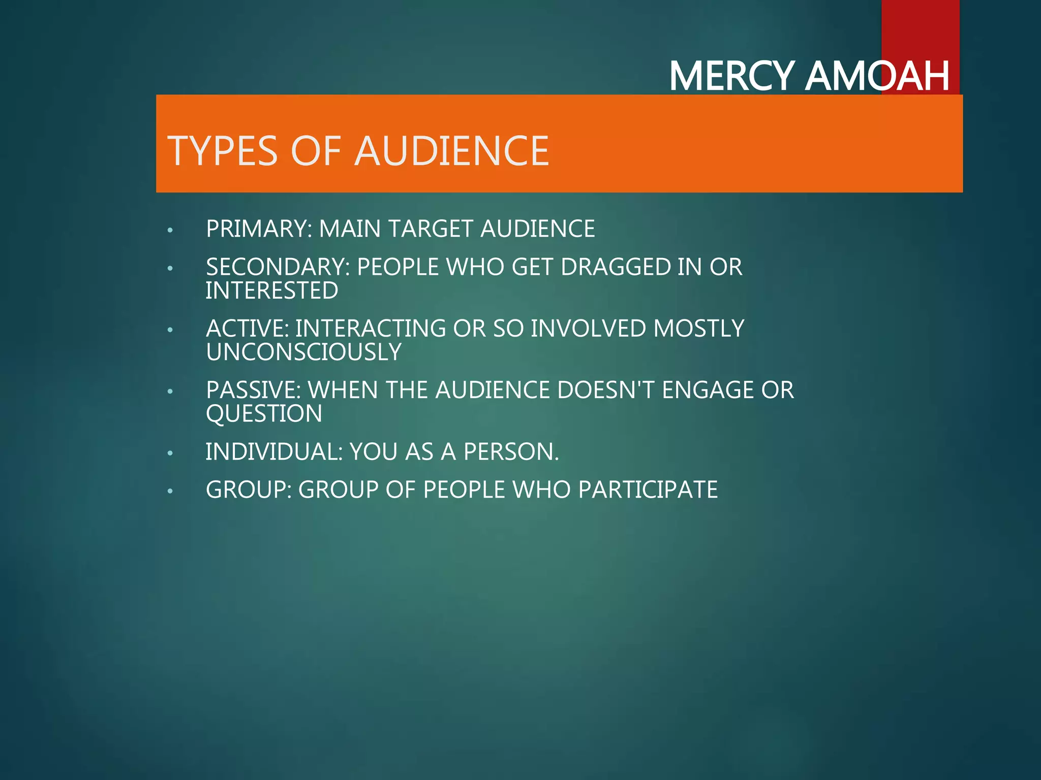 Presentation audience profilling | PPTX