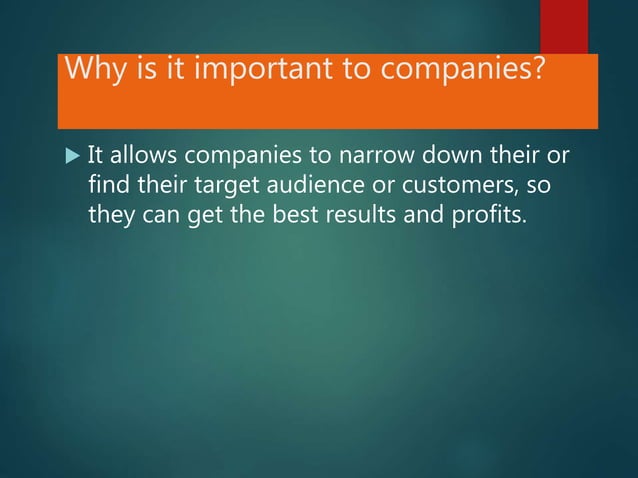 Presentation audience profilling | PPT