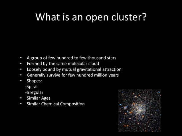 Study and Comparison of H-R Diagrams of Open Clusters | PPT
