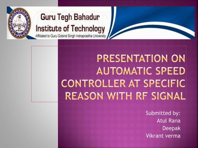 Presentation automatic speed controller | PPTX