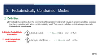 Stochastic Optimization | PPTX