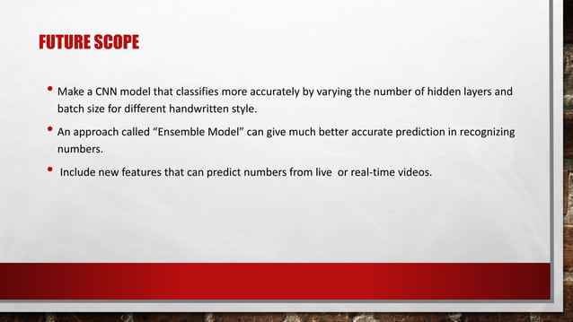 Handwritten Digit Recognition and performance of various modelsation ...