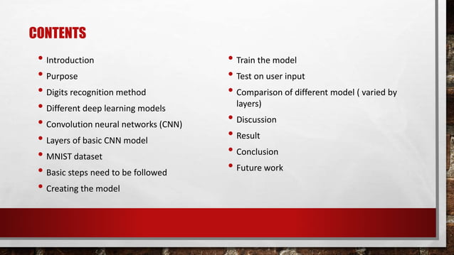 Handwritten Digit Recognition and performance of various modelsation ...