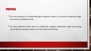 Handwritten Digit Recognition and performance of various modelsation ...
