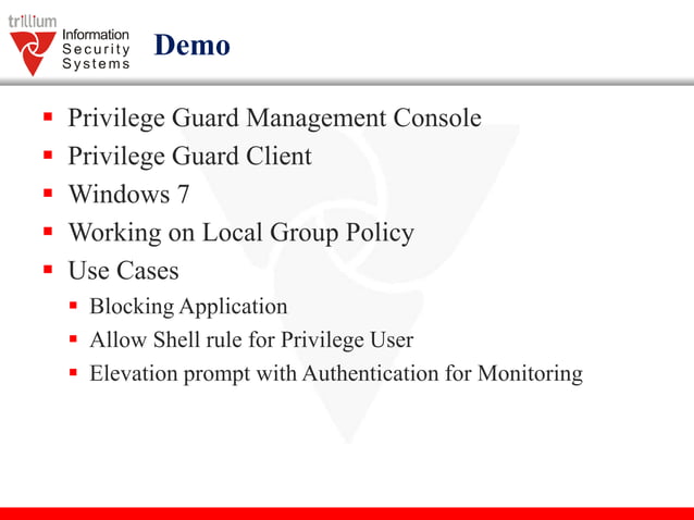 Privilege Management Solution | PPT