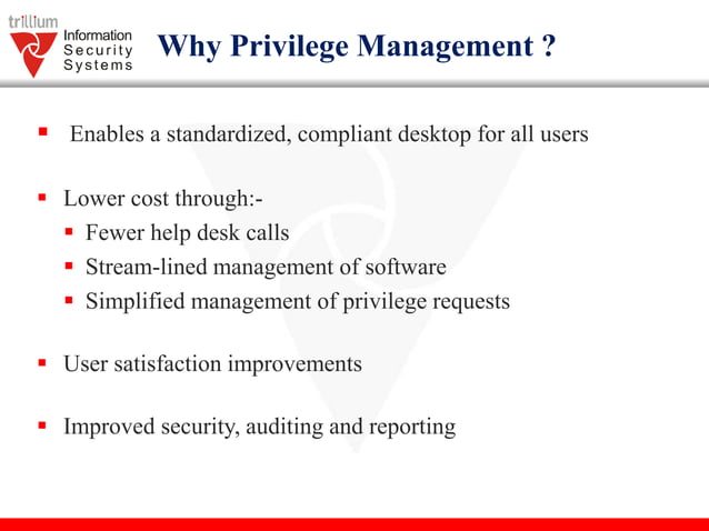Privilege Management Solution | PPT