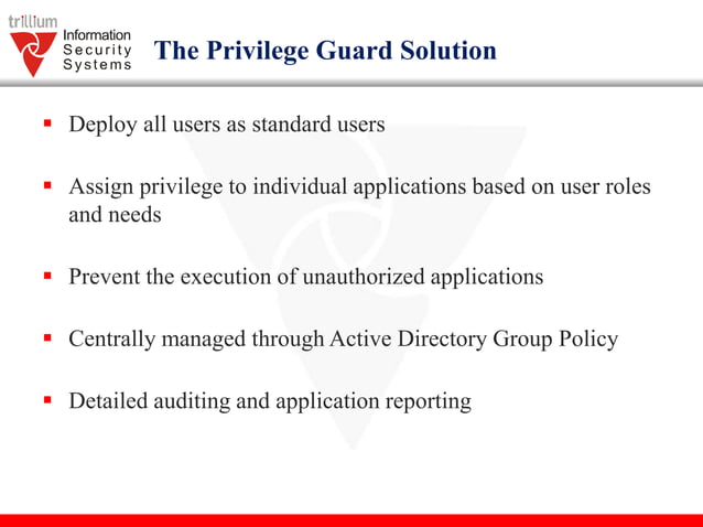 Privilege Management Solution | PPT