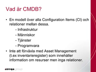 Presentation Avega Cmdb | PPT