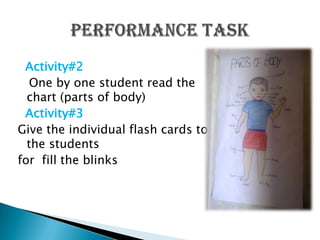 english lesson plan on parts of body | PPTX