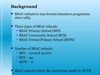 Students Learning Performance in Various Types of BRAC Schools | PPT