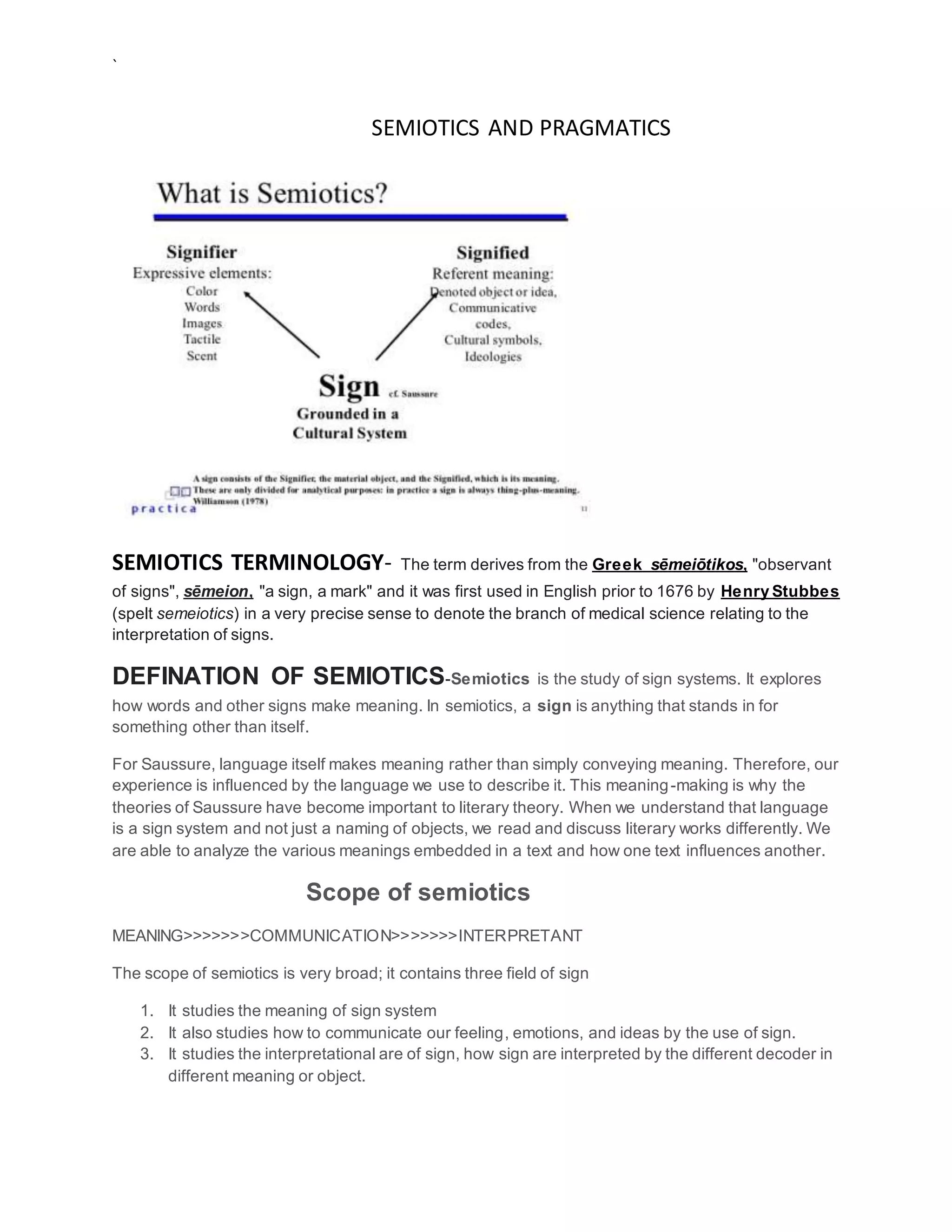 Signs and codes semiotic analysis | DOCX