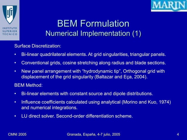A Study on the Modeling of Marine Propeller Tip Flows Using BEM | PPT
