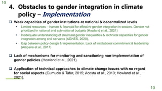 Obstacles and Opportunities for Gender Integration in Agriculture ...