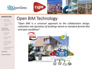 Opensees integrated in a BIM workflow as calculation engine | PDF