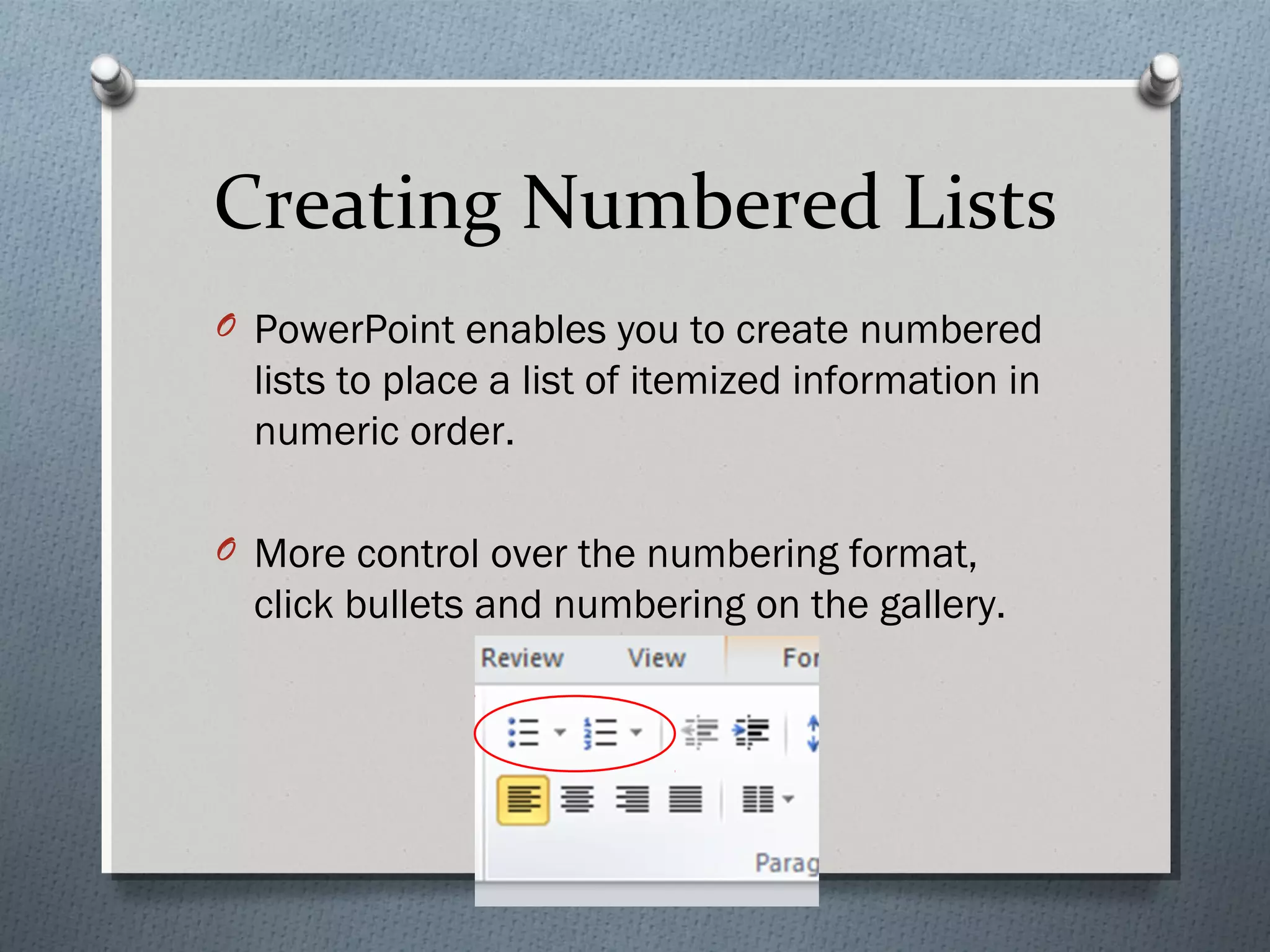 Presentation basic formatting | PPT